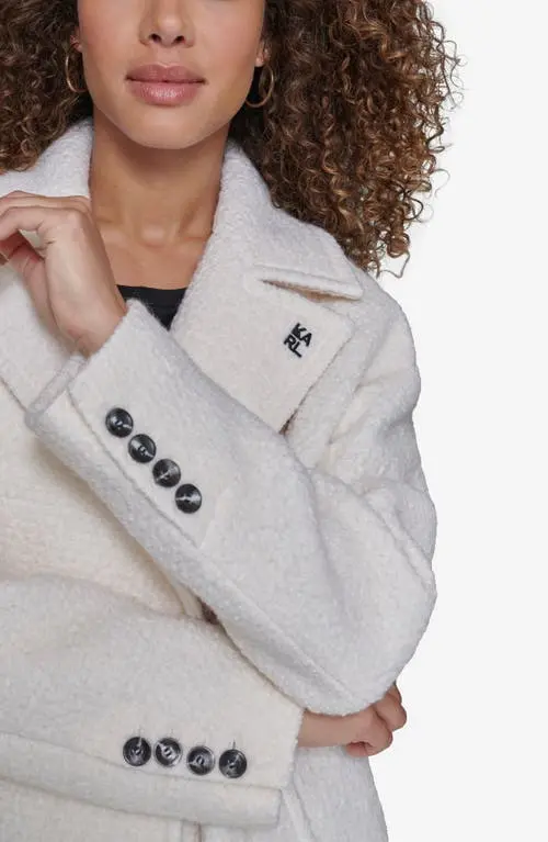 Karl Lagerfeld Paris Textured Double Breasted Coat
