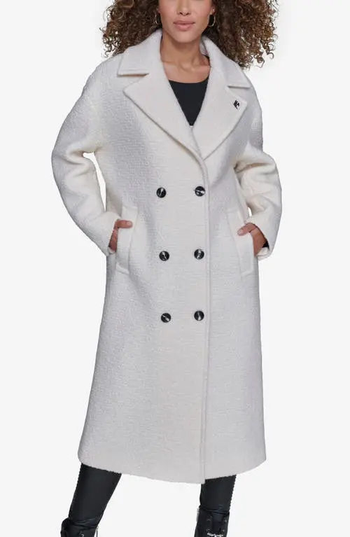 Karl Lagerfeld Paris Textured Double-breasted Coat