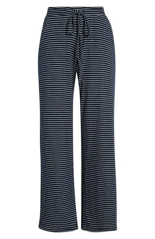 ASTROLOGIE CALIFORNIA Greer Wide Leg Striped Pants - Navy/white