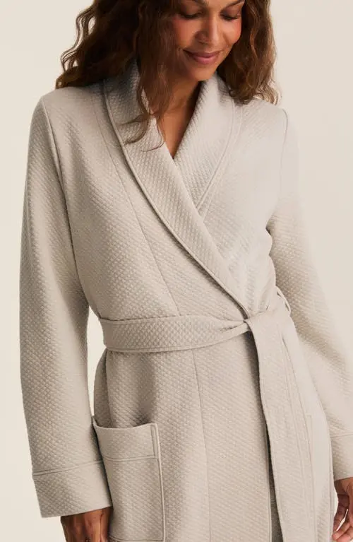 PETITE PLUME Ophelia Jacquard Pima Cotton Blend Robe