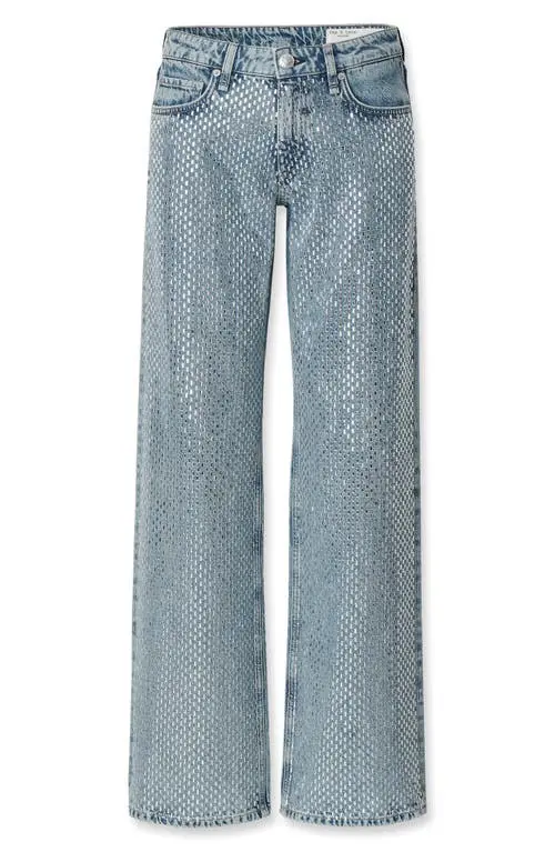 Rag & Bone Cam Jewel High Waist Full Length Straight Leg Jeans