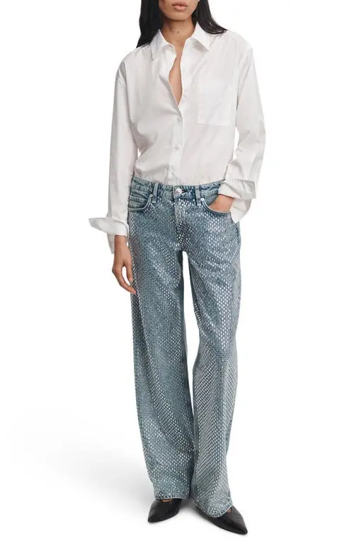 Rag & Bone Cam Jewel High Waist Full Length Straight Leg Jeans