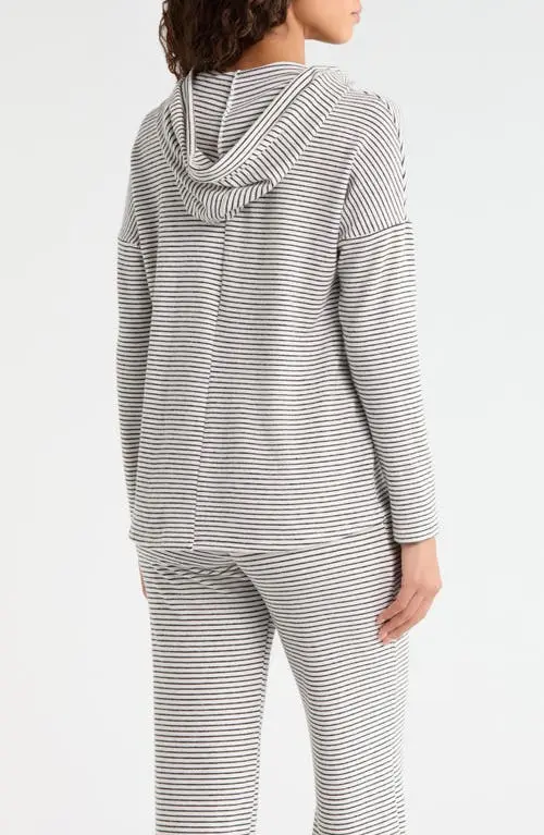 ASTROLOGIE CALIFORNIA Tiegan Stripe Hoodie - White/black