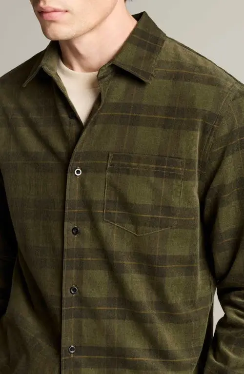 Vince Hamilton Plaid Corduroy Shirt