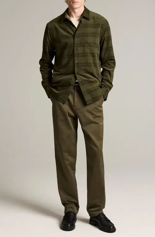Vince Hamilton Plaid Corduroy Shirt