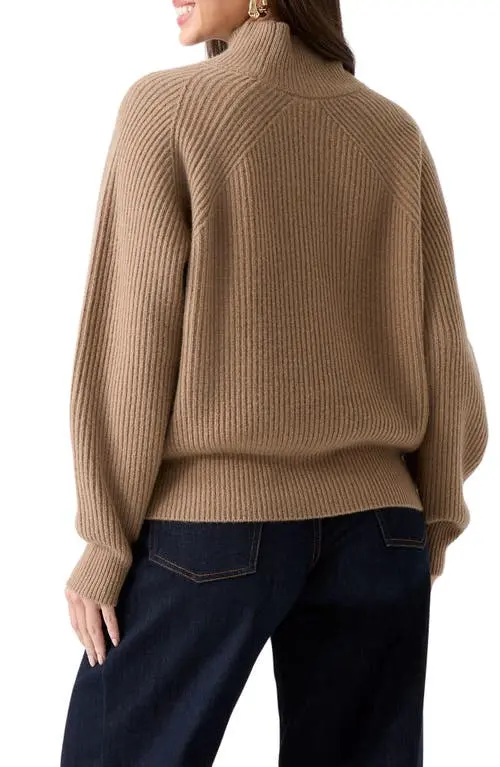 MARCIANO Denise Mock Neck Cashmere Blend Sweater