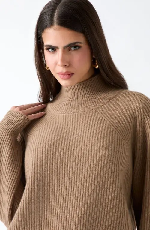 MARCIANO Denise Mock Neck Cashmere Blend Sweater