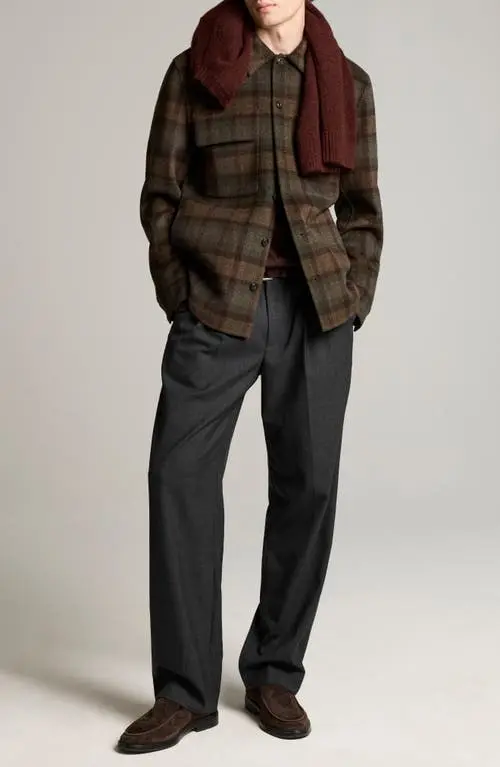 Vince Plaid Shirt Jacket