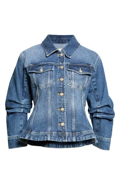 Cinq À Sept Gina Fitted Stretch Denim Jacket