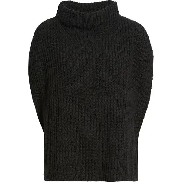 Eileen Fisher Cotton Blend Rib Poncho