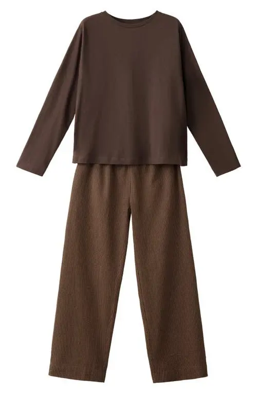 Mango Cotton Pajamas - Brown