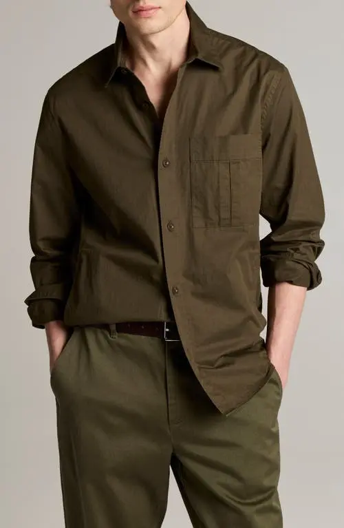 Vince Cotton Overshirt - Night Leaf