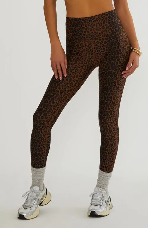 Beach Riot Piper High Waist Leopard Print Leggings - Caramel Leopard