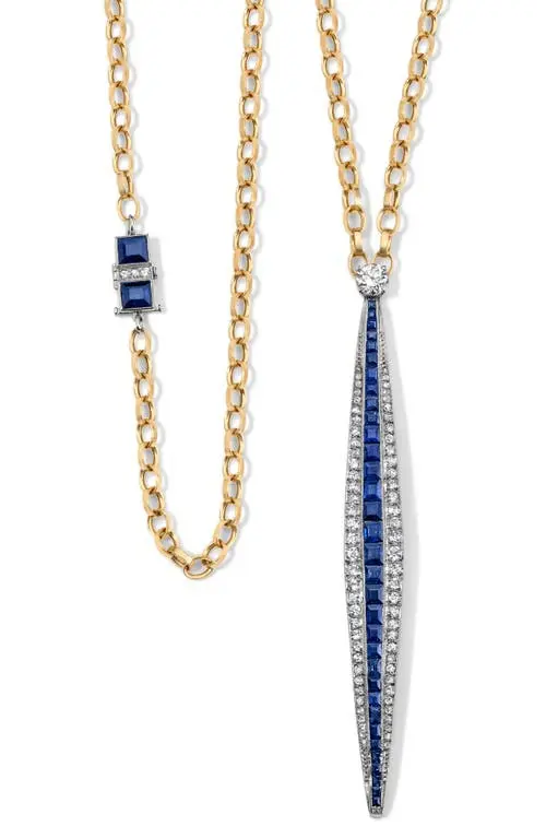 MINDI MOND Sapphire & Diamond Sautoir Necklace