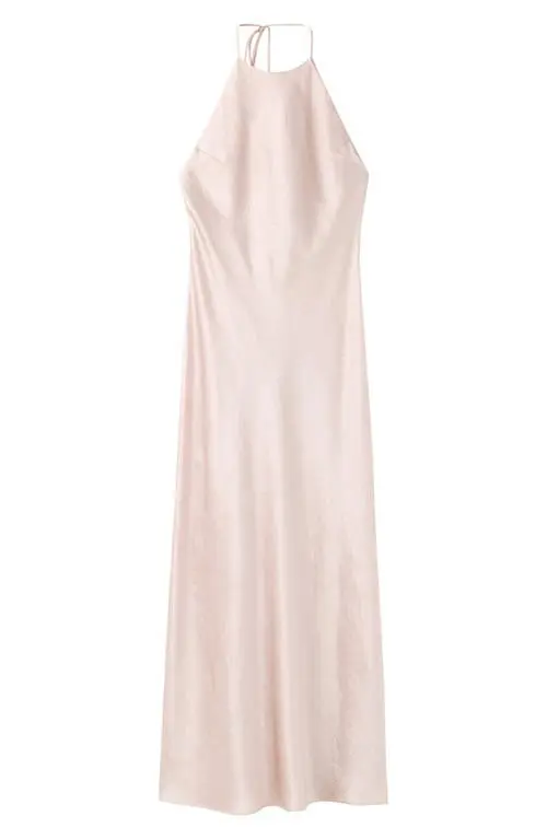 Mango Satin Halter Midi Dress