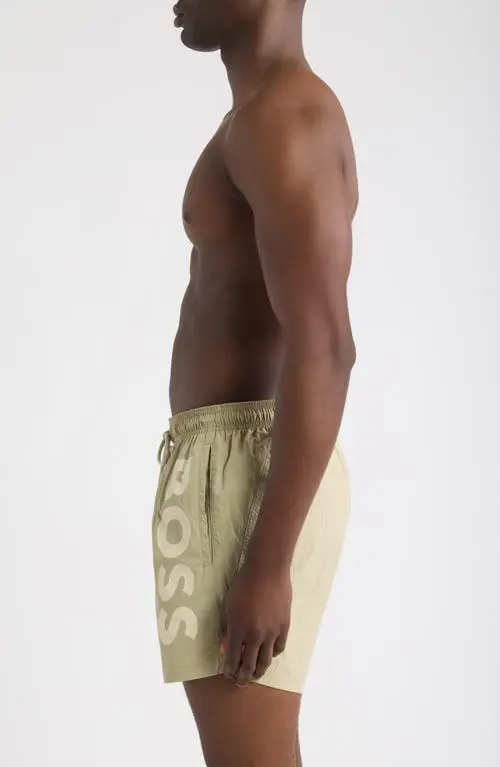 BOSS Octopus Swim Trunks - Dark Beige