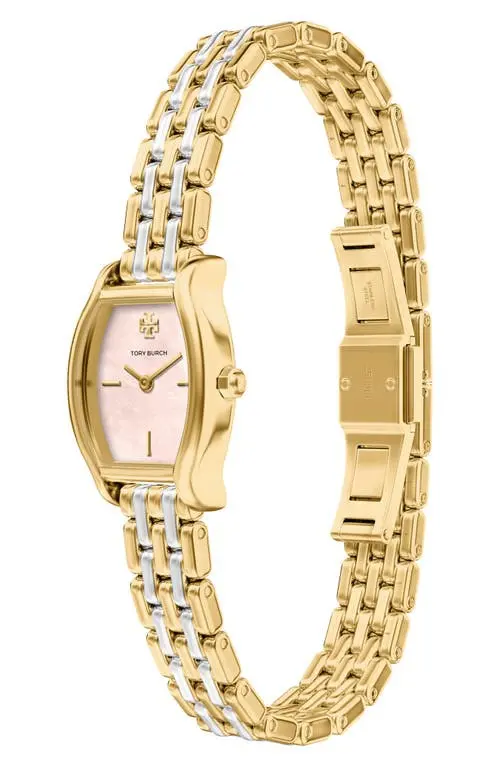 Tory Burch Eleanor Curve Mini Two Tone Bracelet Watch