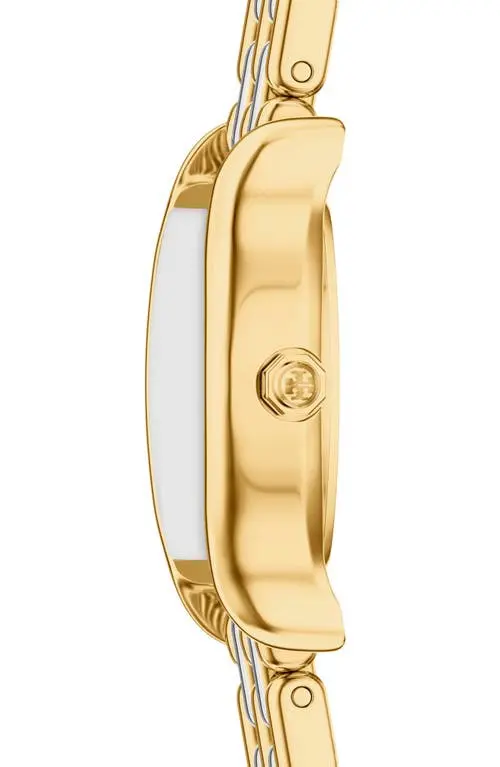 Tory Burch Eleanor Curve Mini Two Tone Bracelet Watch
