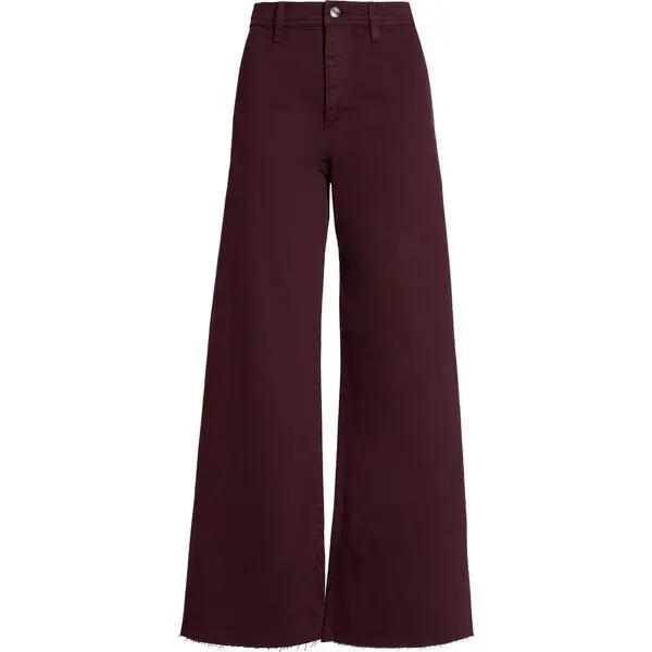 PISTOLA Penny High Waist Wide Leg Petite Jeans - Claret