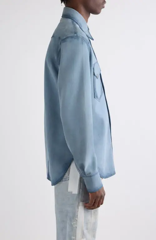 Acne Studios Lestern Suede Leather Overshirt