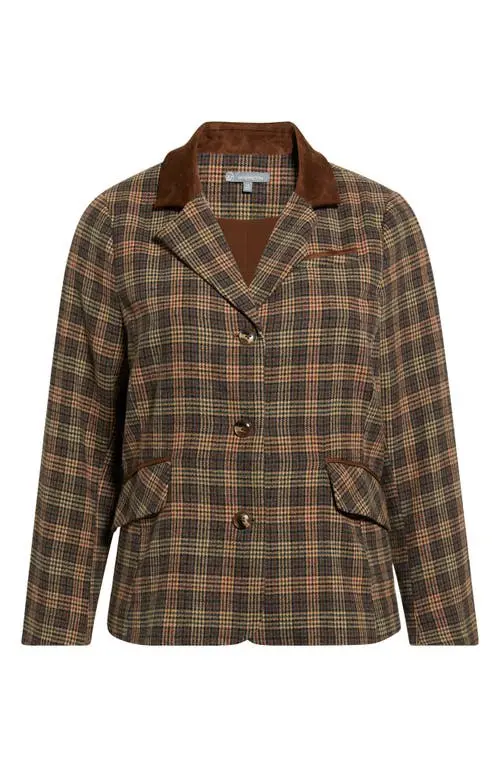Wit & Wisdom Plaid Three-button Blazer