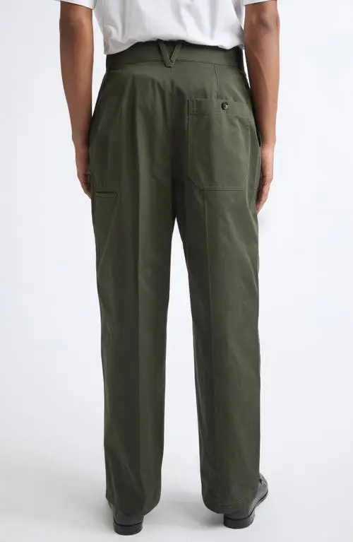 Bottega Veneta Cotton Gabardine Trousers - Dark Juniper