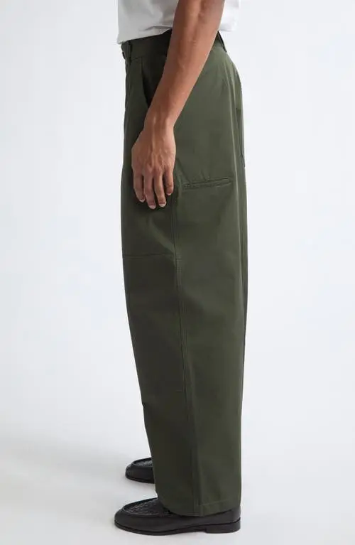 Bottega Veneta Cotton Gabardine Trousers - Dark Juniper