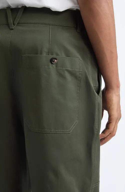 Bottega Veneta Cotton Gabardine Trousers - Dark Juniper