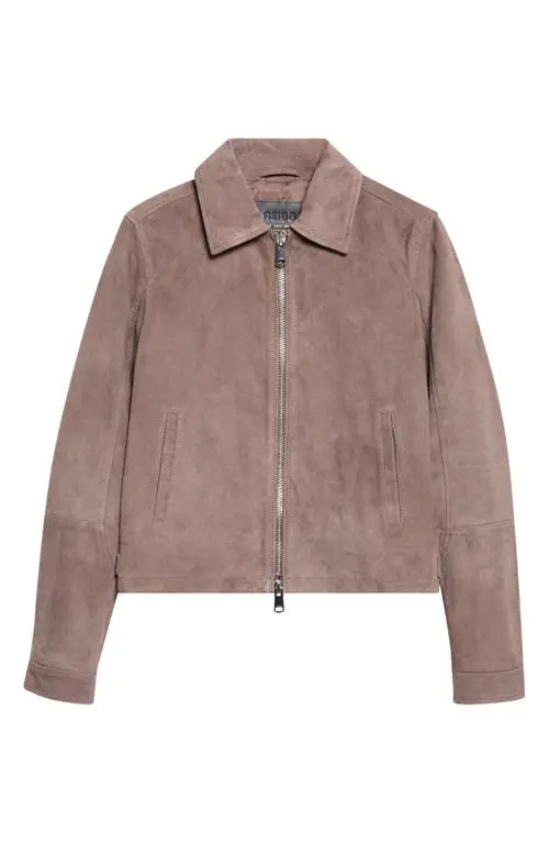 REISS Sorina Suede Jacket - Grey