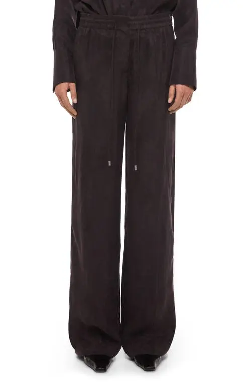 Helmut Lang Fluid Microsuede Drawstring Pants - Truffle