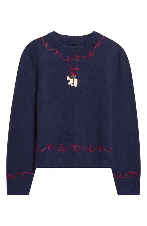 BODE Cowboy Appliqué Alpaca & Merino Wool Sweater