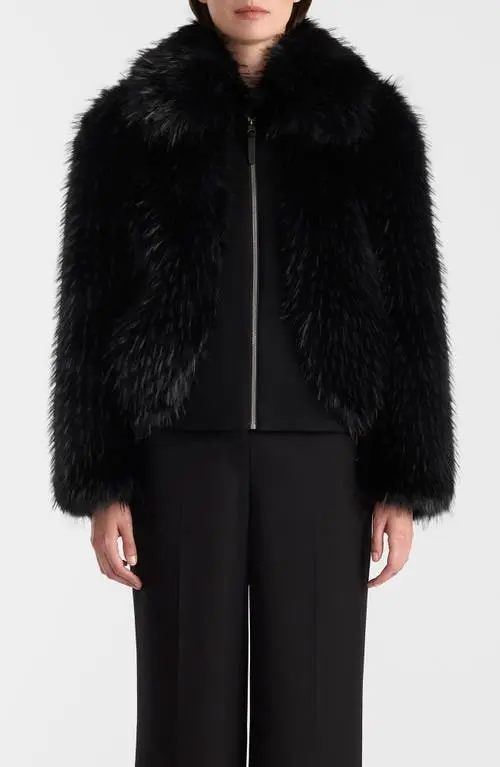 Mackage Faux Fur & Wool Zip-up Jacket - Black