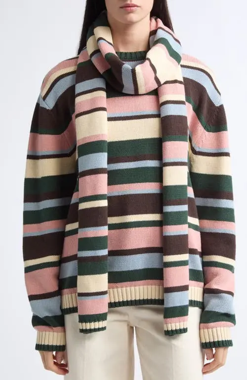 TANNER FLETCHER Ollie Striped Cotton Scarf