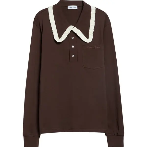 TANNER FLETCHER Frank Ruffle Collar Top