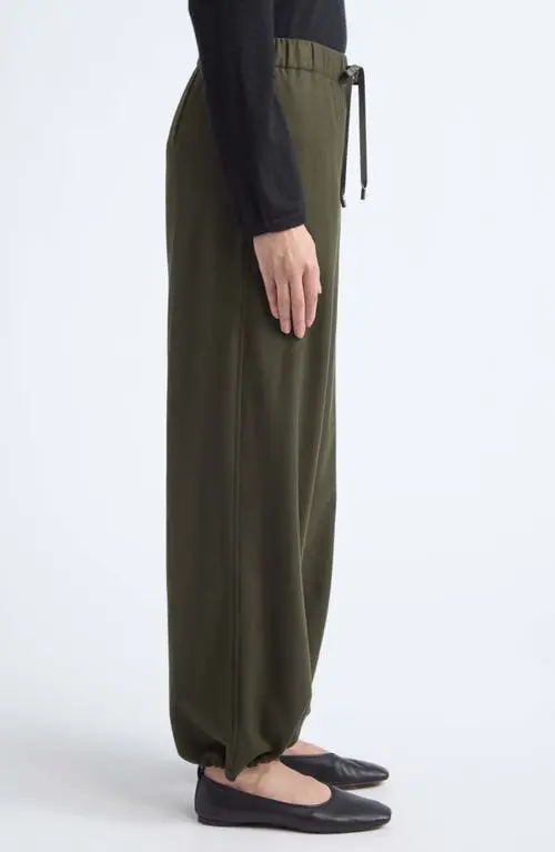 Vince Mid Rise Drawstring Sweatpants - Dark Moss