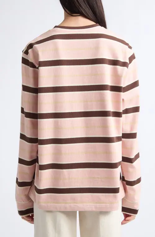 TANNER FLETCHER Flynn Stripe Long Sleeve Cotton T-shirt