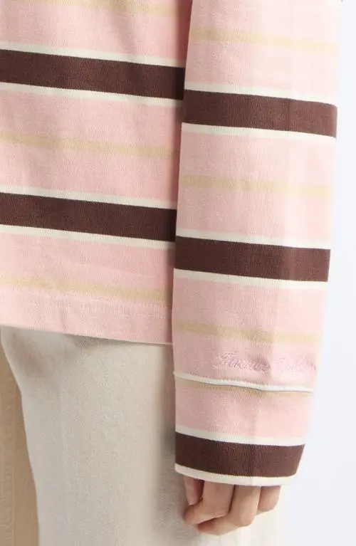 TANNER FLETCHER Flynn Stripe Long Sleeve Cotton T-shirt