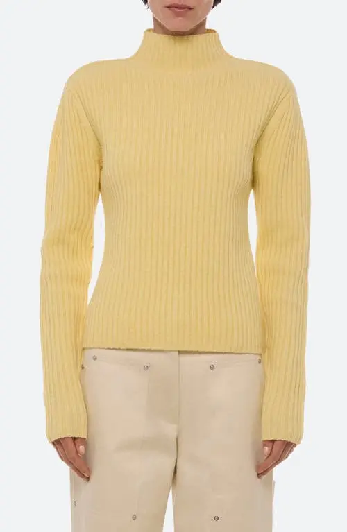 Helmut Lang Ribbed Mock Neck Sweater - Sunlight