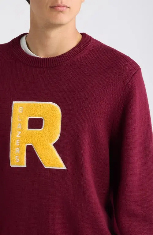 ROWING BLAZERS Chenille Patch Cotton Sweater