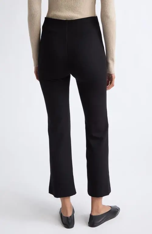 LESET Rio High Waist Flare Leg Knit Pants - Black
