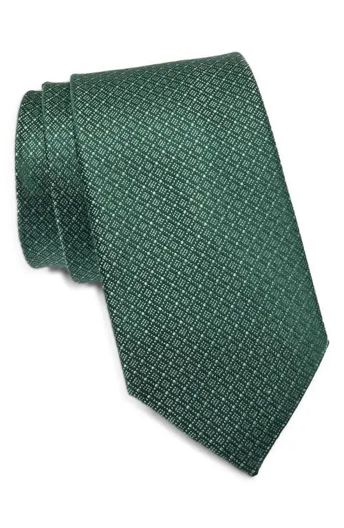 Nordstrom Salerno Mini Silk Jacquard Tie - Jade