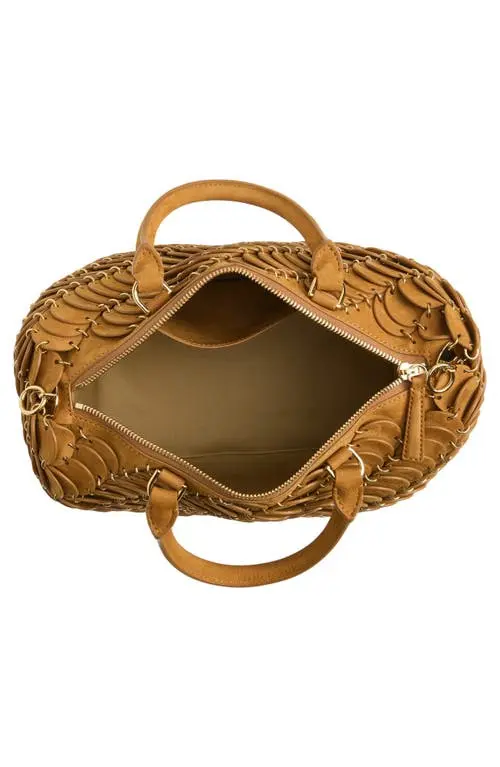 Rabanne Paco Nubuck Leather Boston Bag
