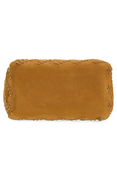 Rabanne Paco Nubuck Leather Boston Bag