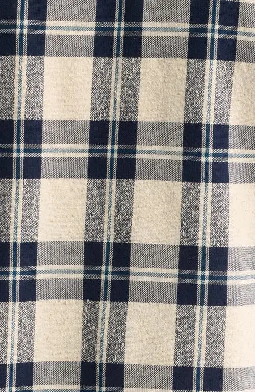 CORRIDOR Plaid Cotton Zip-up Jacket - Nvy