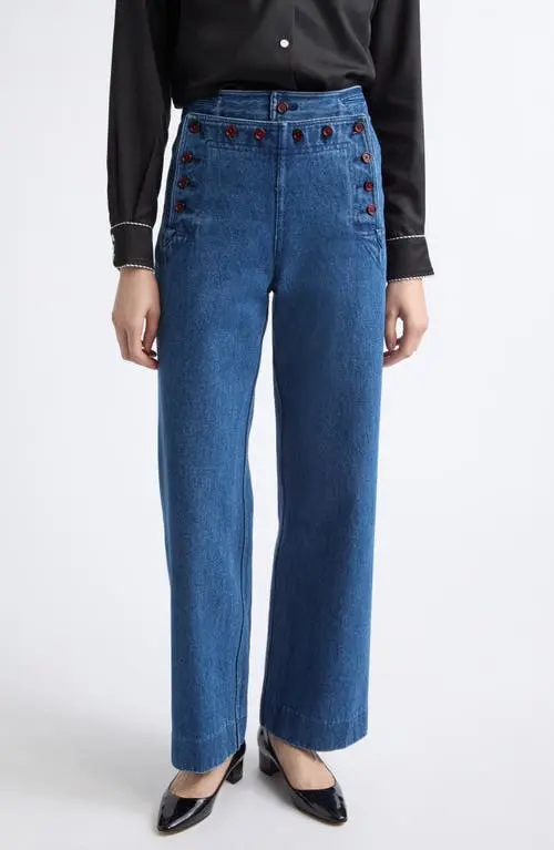 BODE Denim Sailor Ankle Pants - Indigo