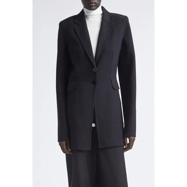 Proenza Schouler Maera Jacket In Bi-stretch Dou - Black