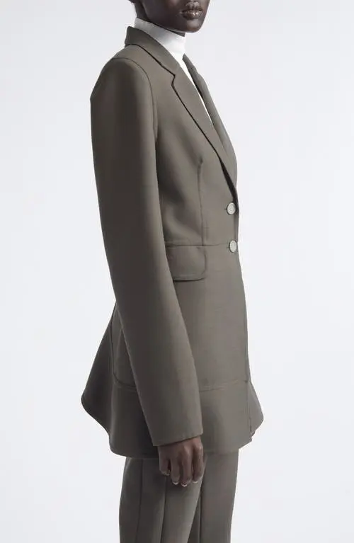 Proenza Schouler Maera Jacket In Bi-stretch Dou - Earth