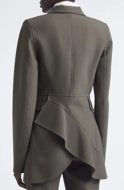 Proenza Schouler Maera Jacket In Bi-stretch Dou - Earth