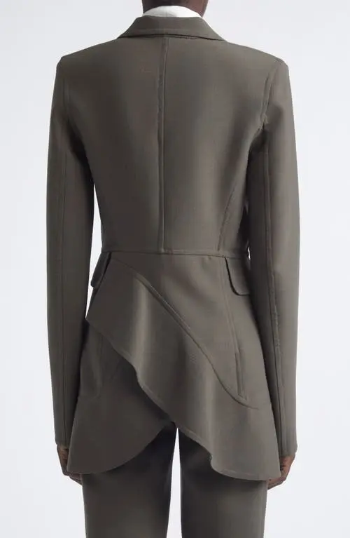 Proenza Schouler Maera Jacket In Bi-stretch Dou - Earth