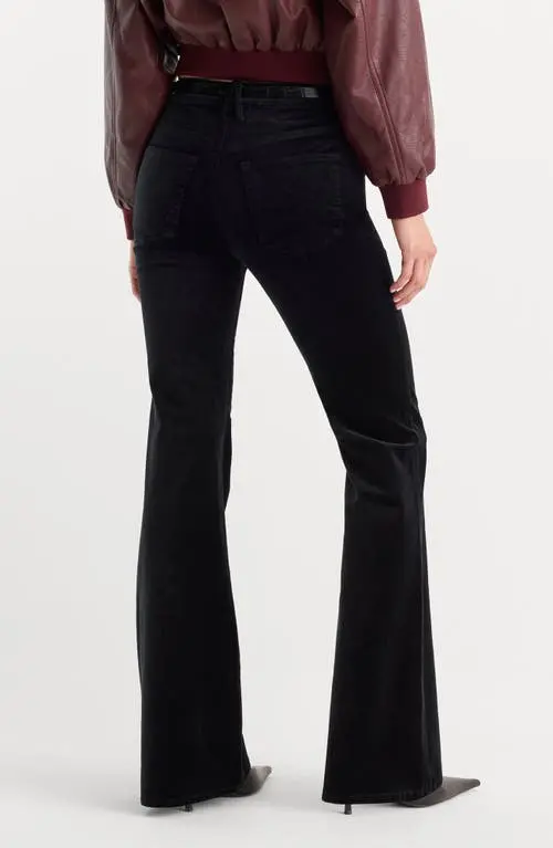 Good American Good Legs Velvet Flare Leg Pants